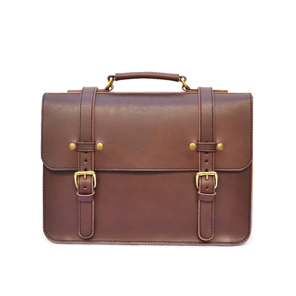 Simple Briefcase - Leather Laptop Messenger Bag – Marlondo Leather Co.