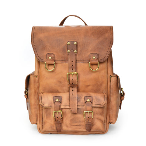 Vintage Leather Backpack - Handmade Laptop Backpack in Rustic Leather ...