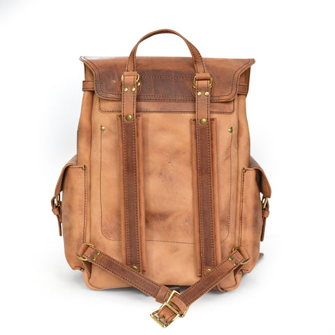 Vintage Leather Backpack - Handmade Laptop Backpack in Rustic Leather ...