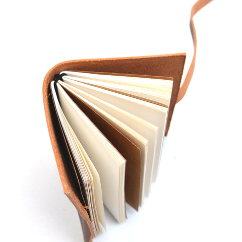 Rustic Wrap Journal - Natural Edge Leather Notebook Cover, Refillable ...